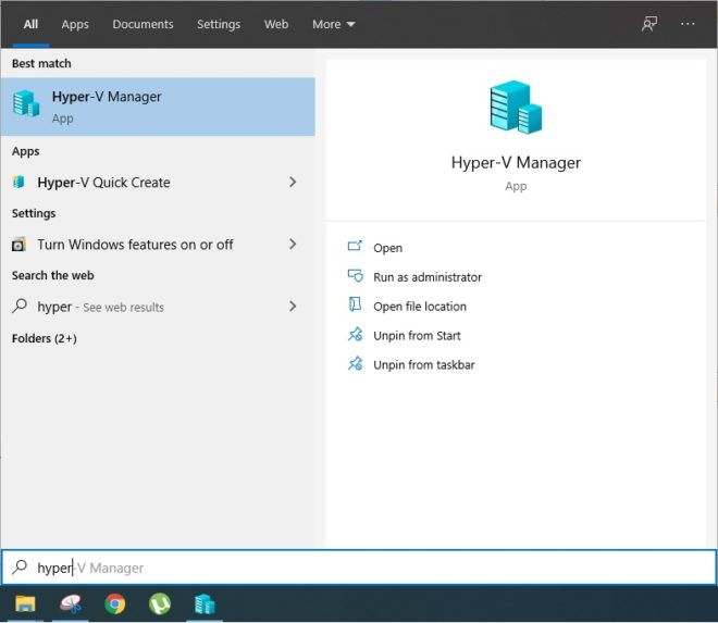 Convert your Windows 10 machines as Hyper-V Host – DevOpsAGE