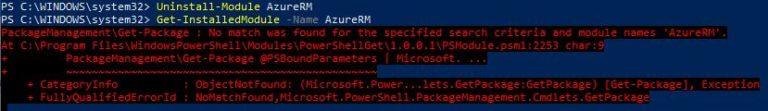 Install/Uninstall AzureRM Powershell Module – DevOpsAGE