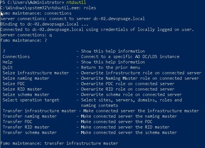 Understanding FSMO Roles – 11: Step by step process to transfer and ...