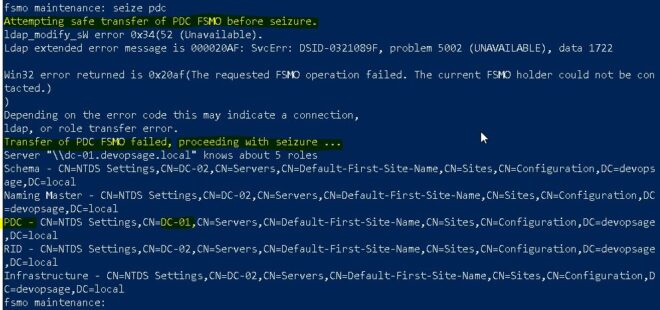 Understanding FSMO Roles – 11: Step by step process to transfer and ...